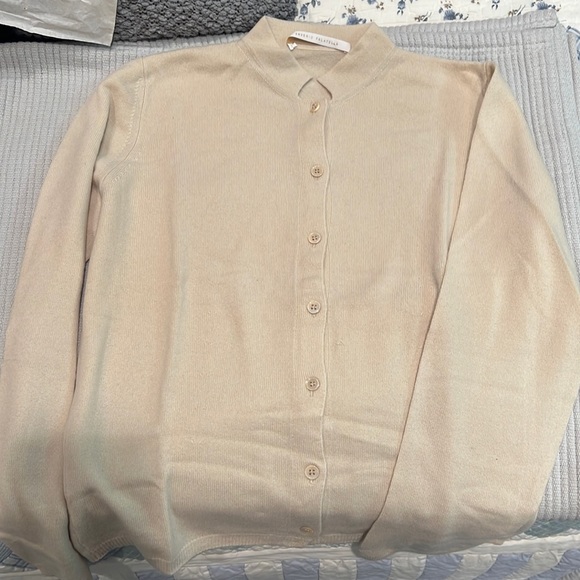 Sweaters | Saverio Palatella Ivory Cashmere Button Up Sweater Cardigan ...